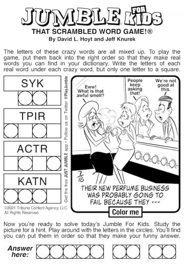 Jumble Puzzles for Kids and Adults | Seniors Guide